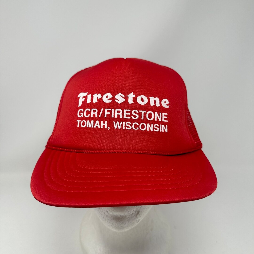 Vintage Firestone Tires Tomah Wisconsin Snapback Hat Trucker Cap Red - Etsy