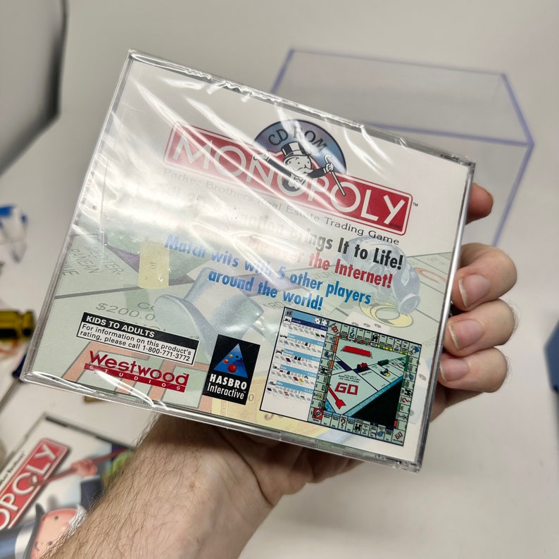 Vtg 1997 Hasbro Interactive Windows PC Monopoly Computer Game CD-ROM ...