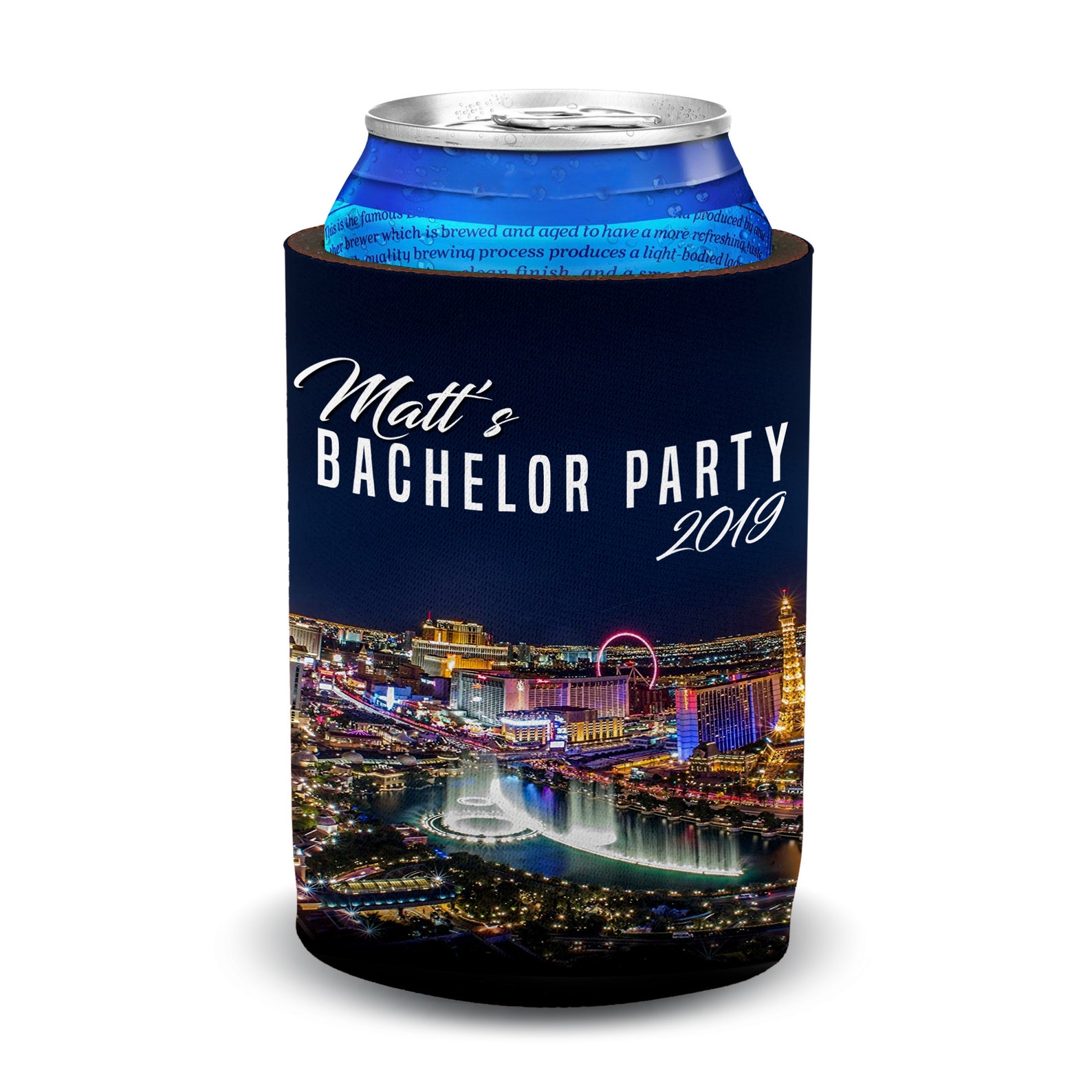 Bachelor Party Custom Can Cooler / Personalized Photo Can | Etsy