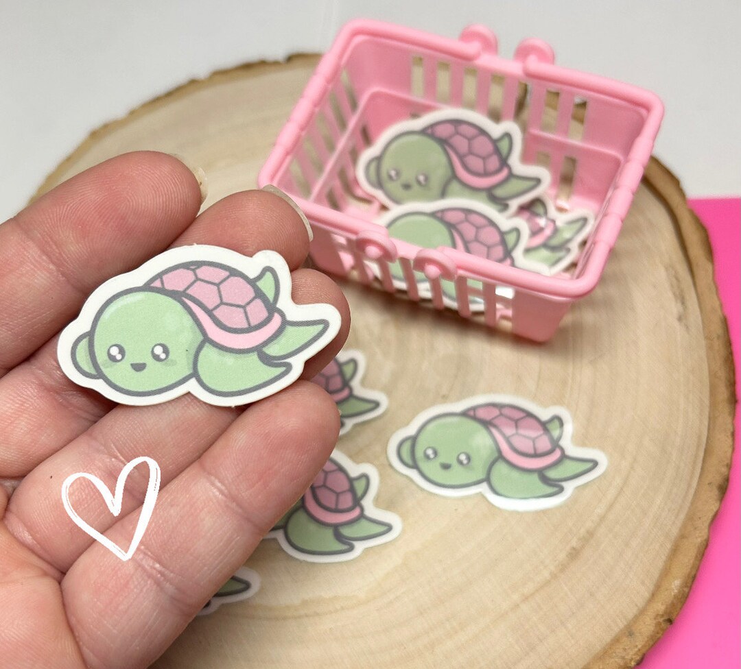 Minimalist Vinyl Turtle Sticker Kawaii Cute Animal Sticker Stickers and ...