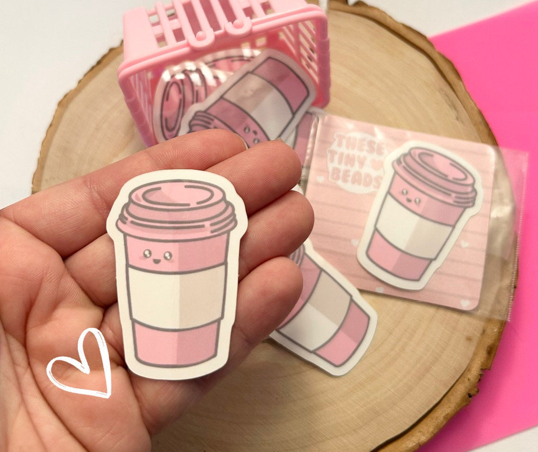 Sticker Sheet Iced Coffee Cup, Cute Coffee Sticker, Coffee Cup Vinyl ...