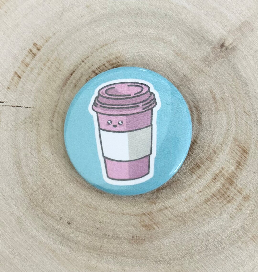 Iced Coffee Pinback Button Kawaii Buttons Kawaii Pins Coffee Lover ...