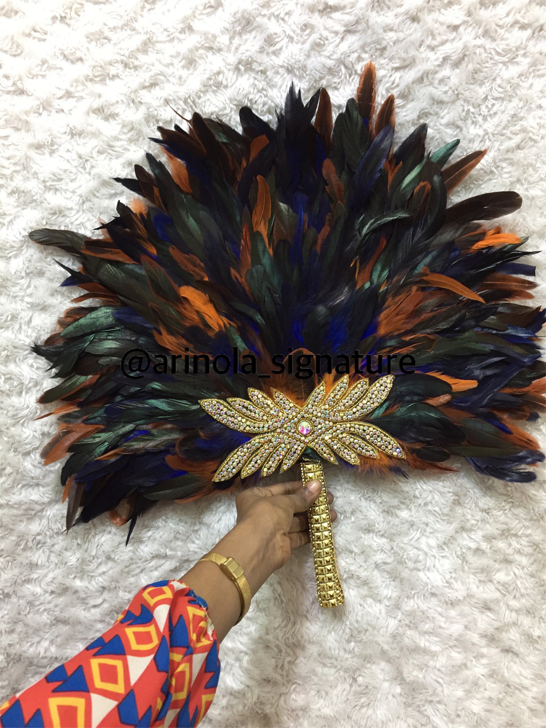 Ostrich Feathers Hand Fan - Etsy