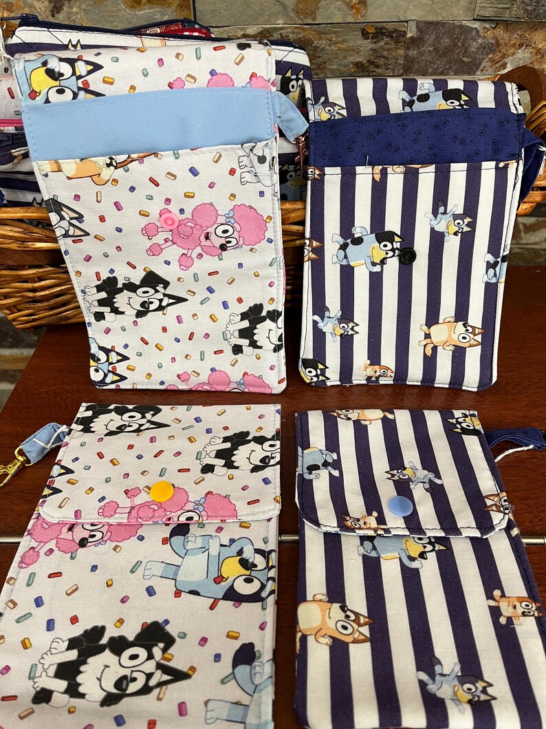 Bluey & Friends Large Lined Fabric Cell Phone/calculator Holder, Kids ...