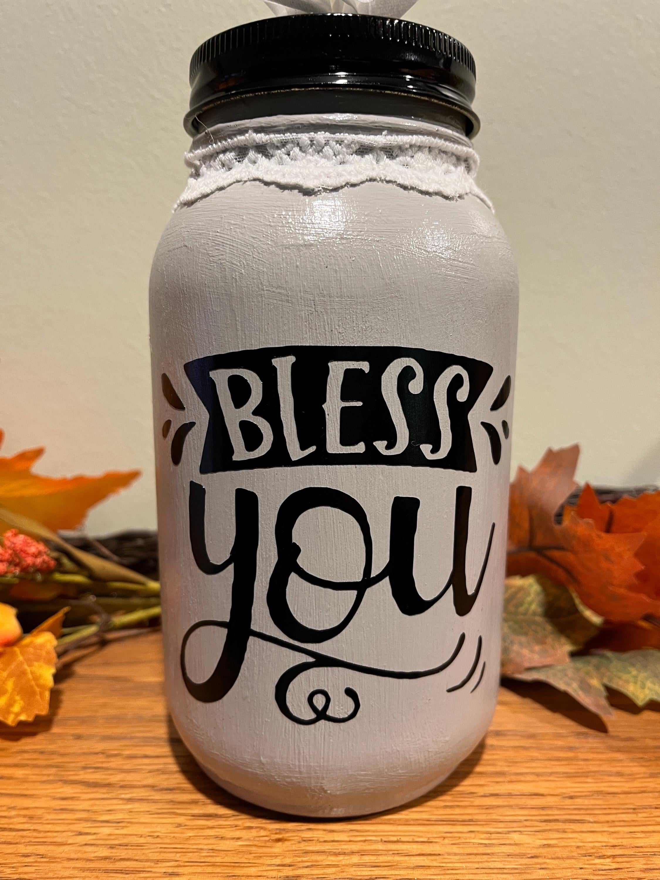 Tissue Dispenser, Large Quart Mason Jar, Tissue for Your Issue or Bless ...