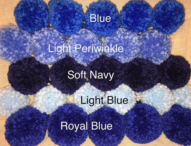 White Yarn Pom Poms Pkg of 6 52 Colors Available 1.5 White - Etsy