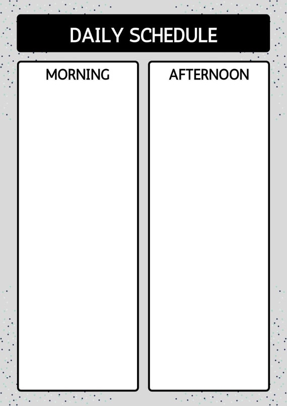 A4 ADHD Autism ASD Visual Planner Routine Scheduler Visual - Etsy