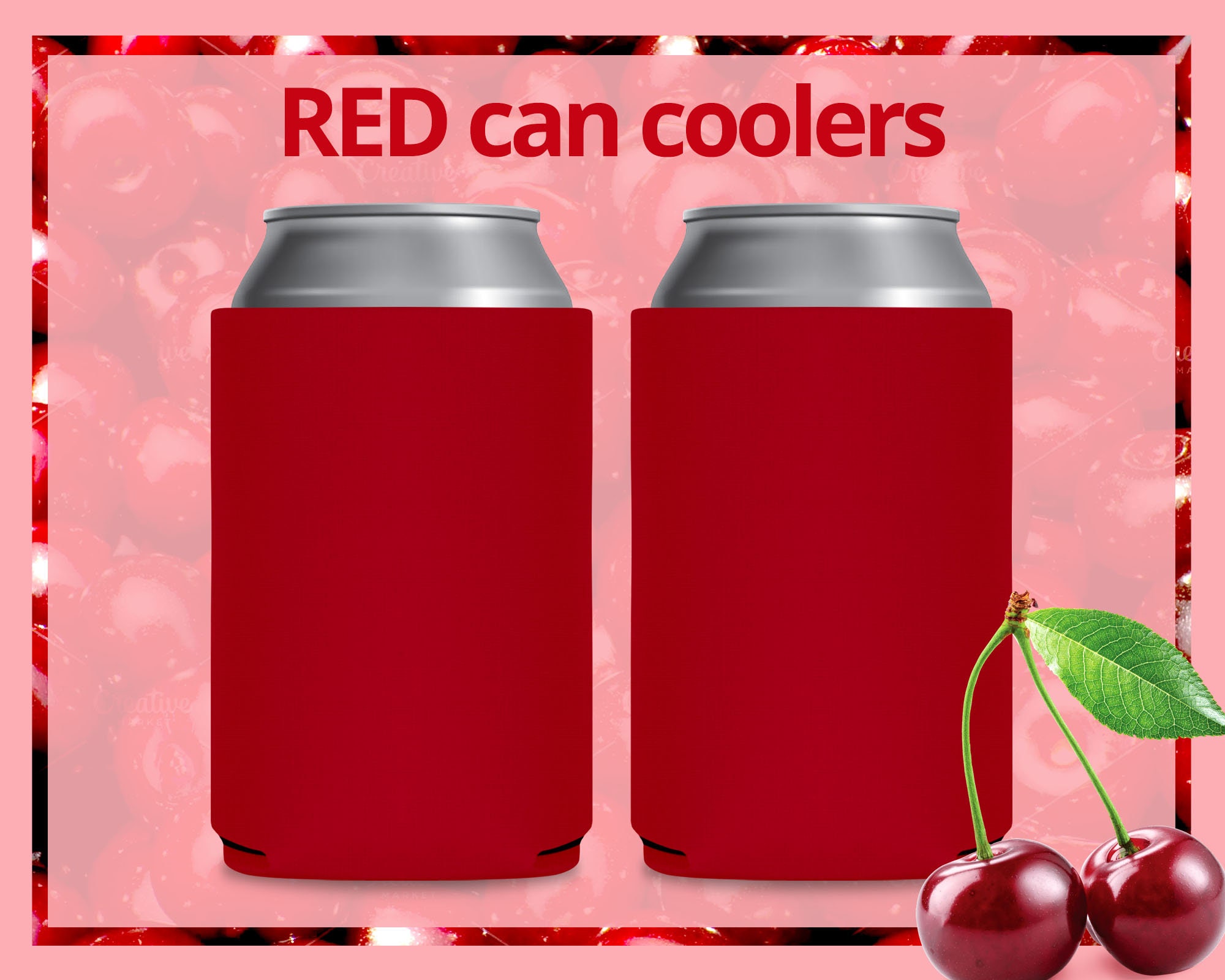 Blank Can Coolers Red Beer Holders Assorted Colors Drink Can - Etsy