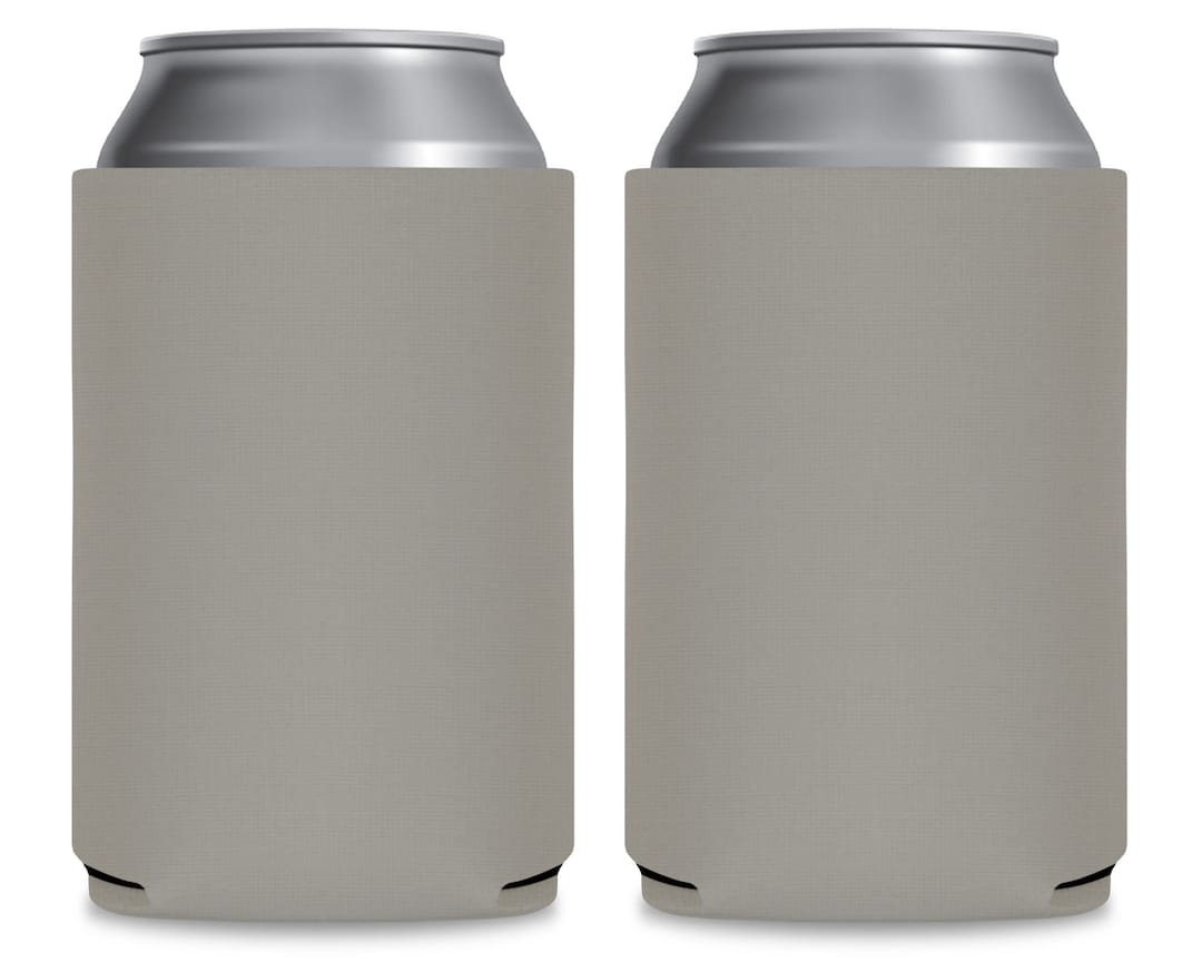 Blank Can Coolers Light Gray Beer Holders Assorted Colors Drink Holder ...
