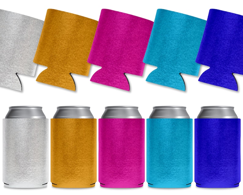 Metallic Foam Can Cooler, DIY Blank Beer Holder - Etsy