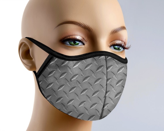 Face Mask With Filter Diamond Plate Face Mask Breathable Face | Etsy