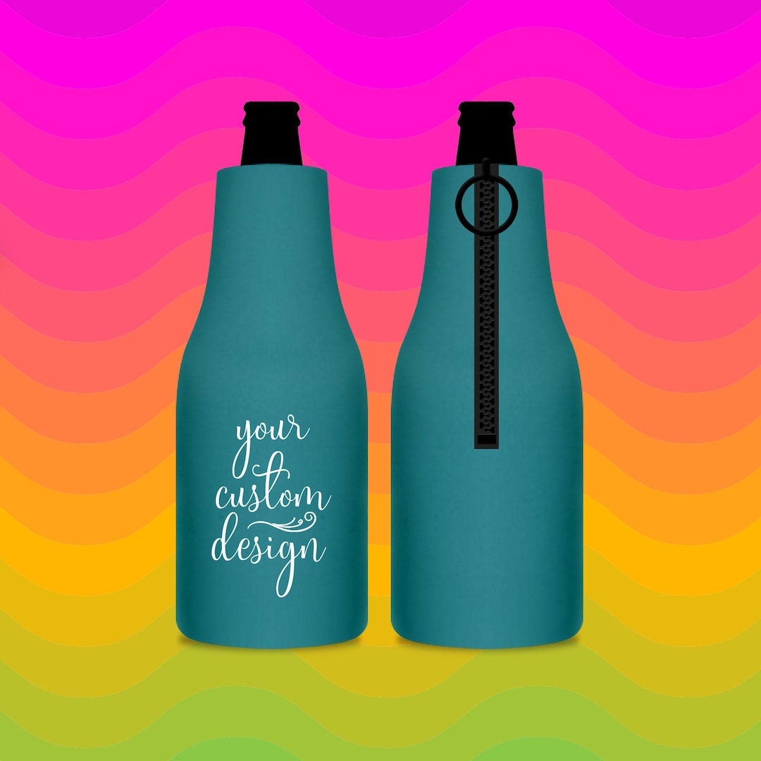 Personalized Zippered Bottle Cooler – Custom Party Favors - Etsy