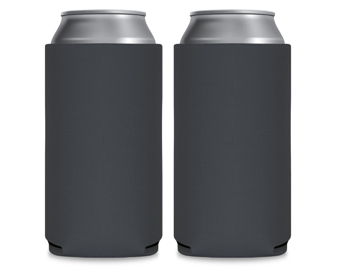 Slim Foam Can Coolers: Charcoal Gray, Seltzer & Beer, Party Favors - Etsy
