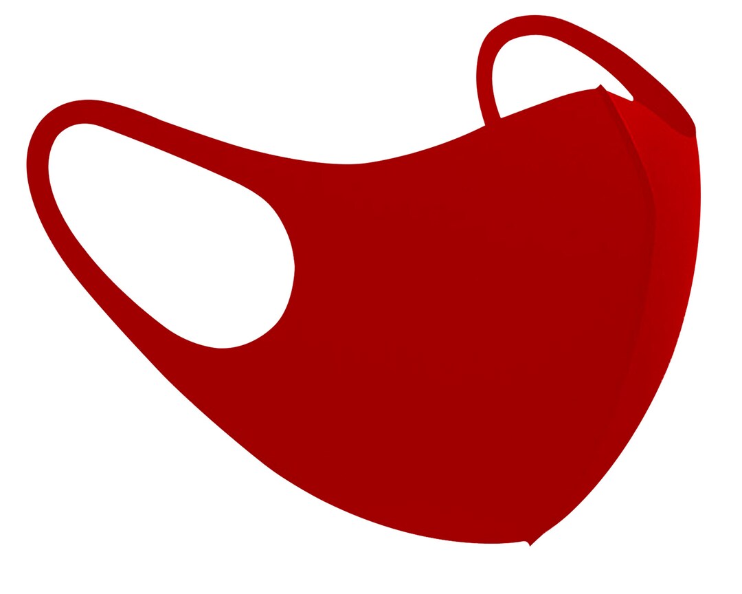 THIN Face Mask Packs Polyester 1-layer Red Face Mask Reusable Washable ...