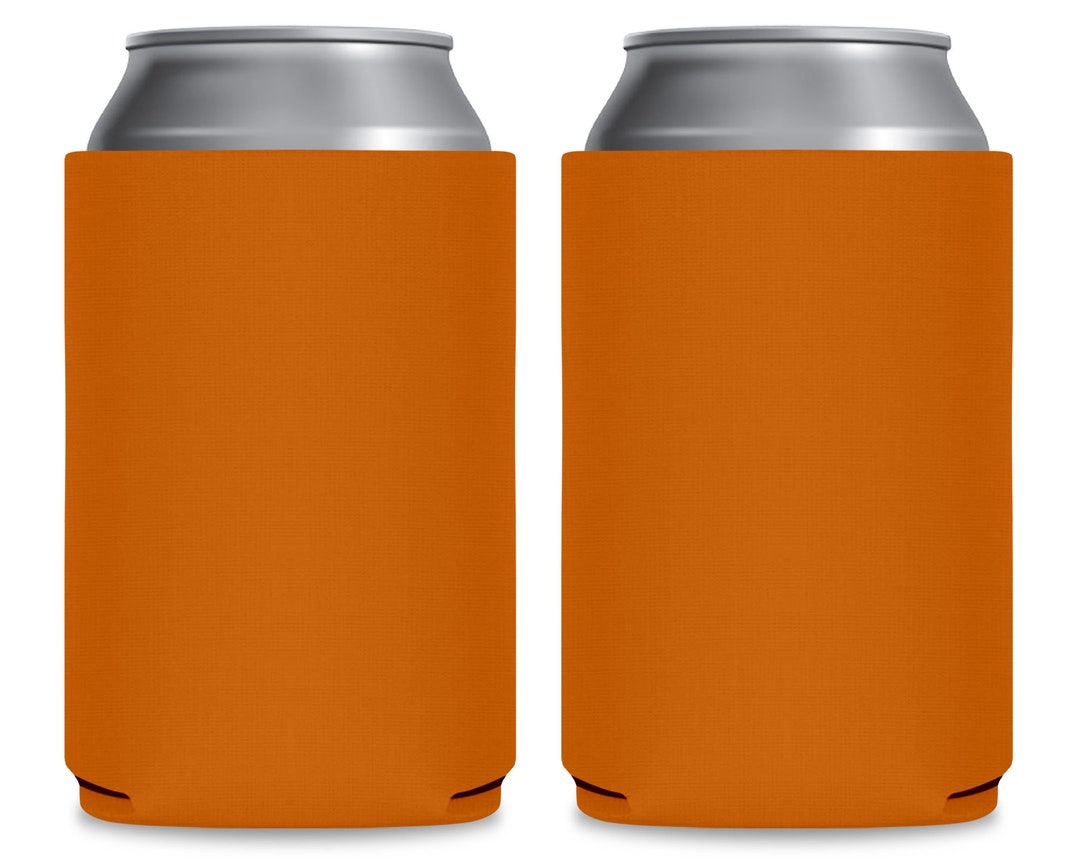Blank Can Coolers Burnt Orange Beer Holder Assorted Colors Texas Orange ...
