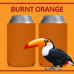 FOAM Blank Can Coolers Burnt Orange Beer Holder Assorted Colors Texas ...