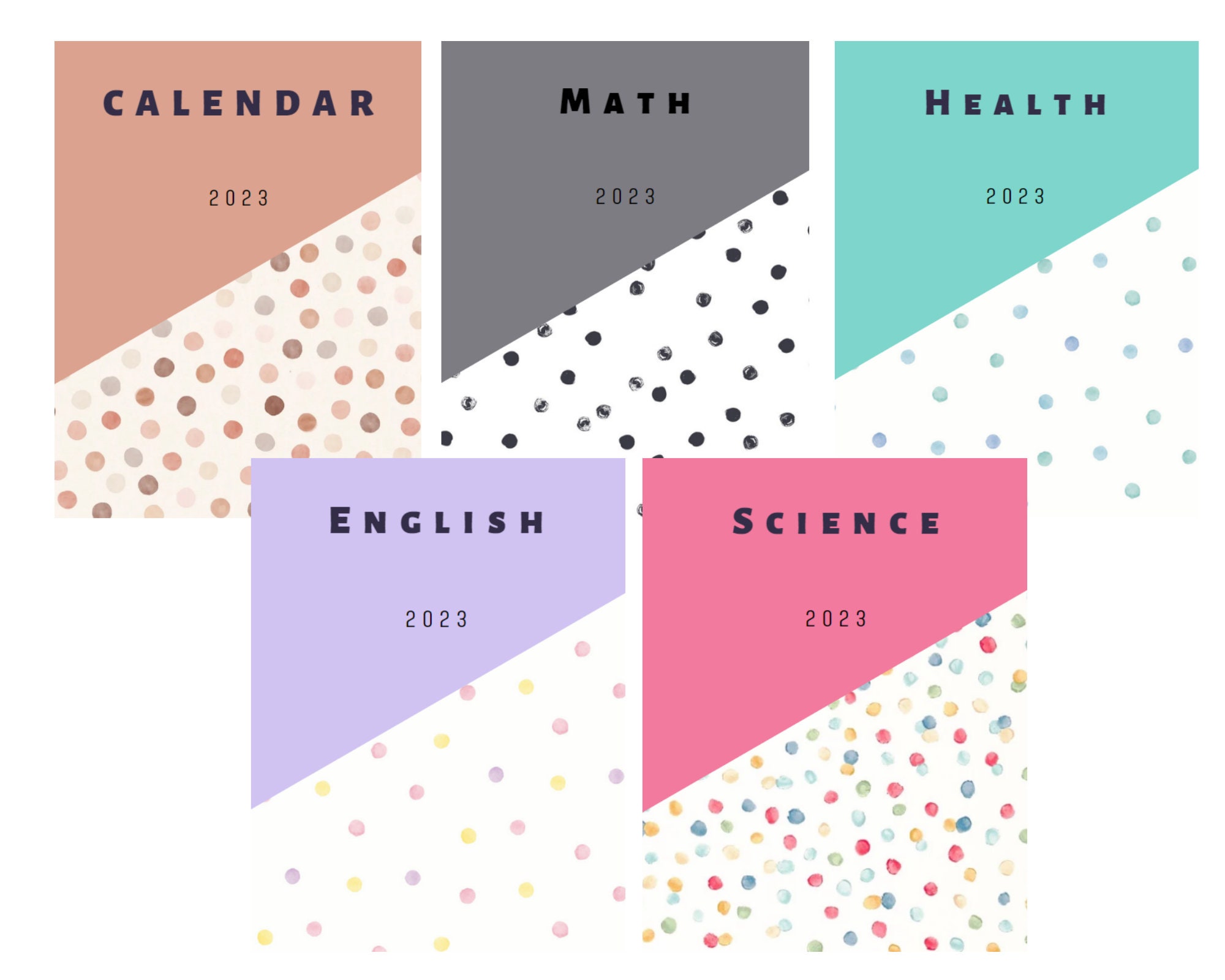 Polka Dot Binder Covers - Etsy