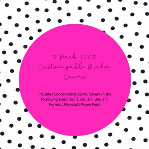 Pink Themed Binder Covers With Spiral Covers - Etsy