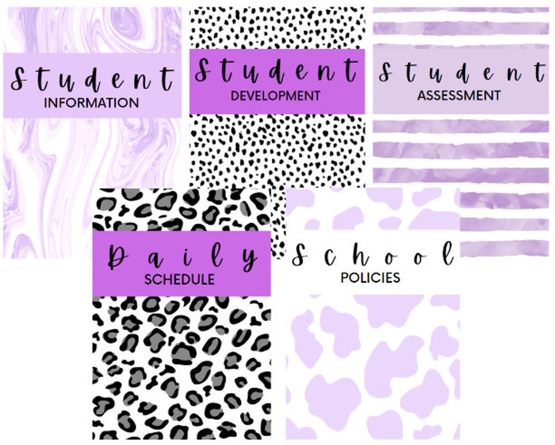 Purple Themed Binder Covers With Spiral Covers - Etsy