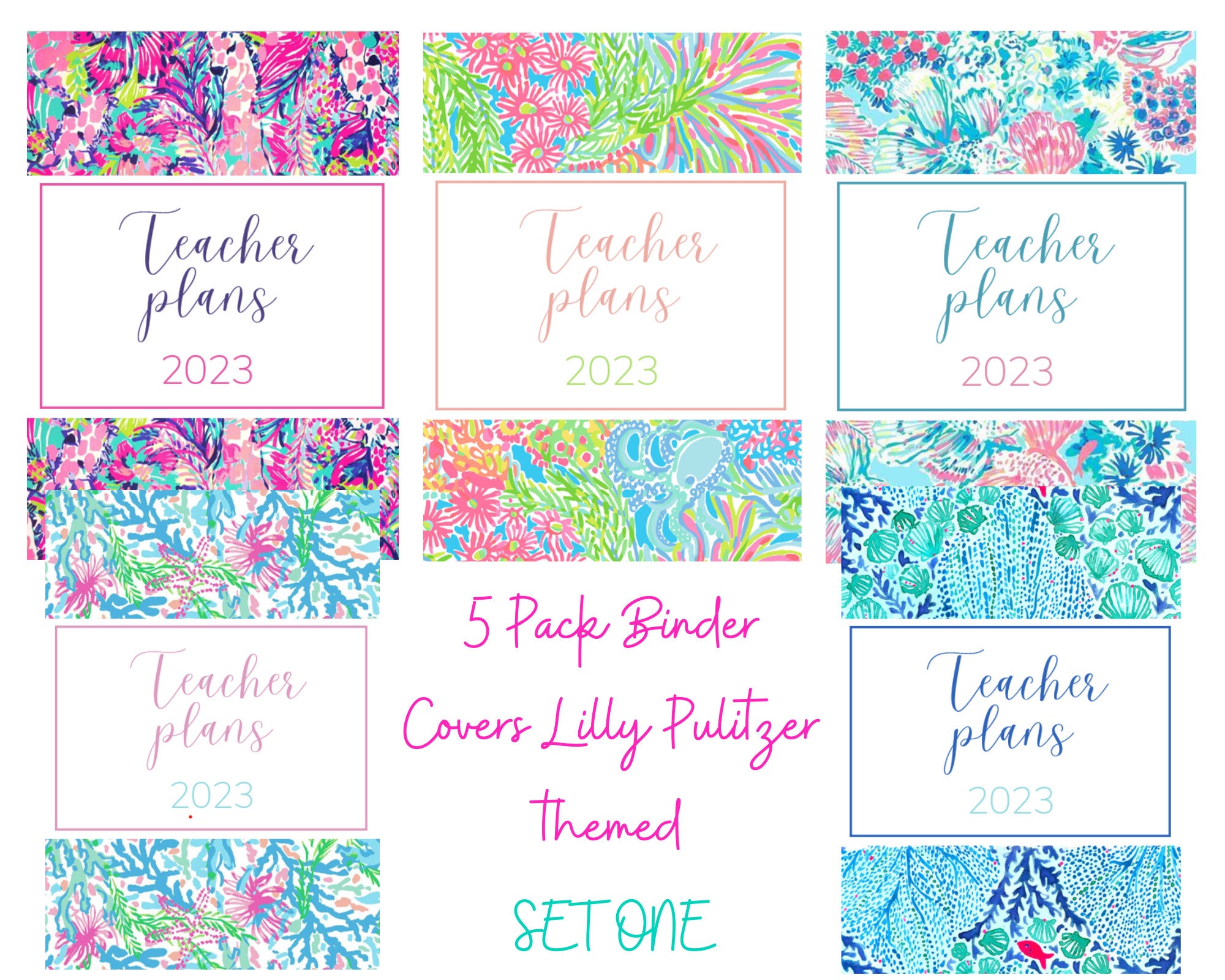 Lilly Pulitzer Binder Covers Purple