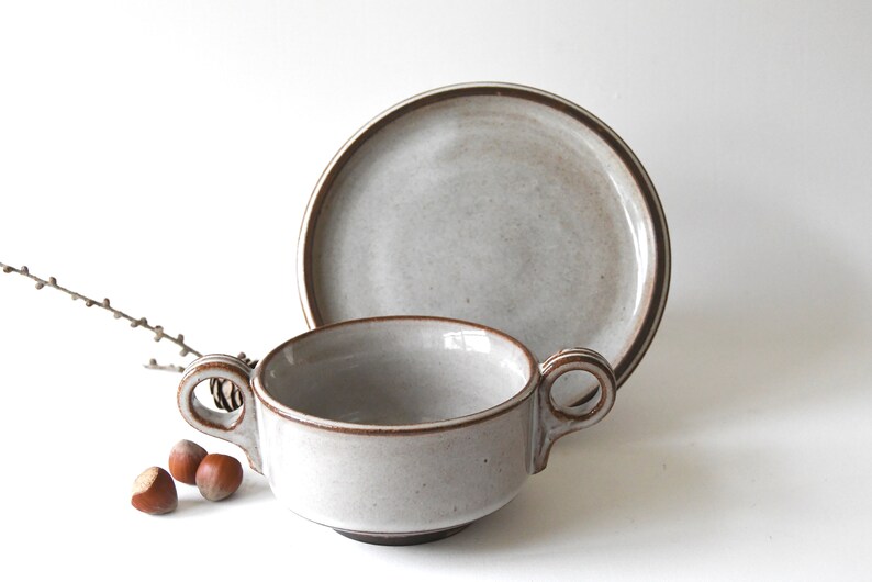 Danish Modern Soup Cup and Saucer. STOGO Design by Herluf - Etsy