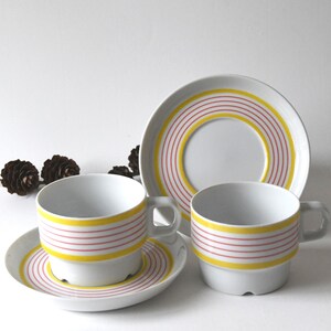 Scandinavian Modern. Two Tea Sets. Ikea Retro Stripes Tea/ Cofee Cups ...