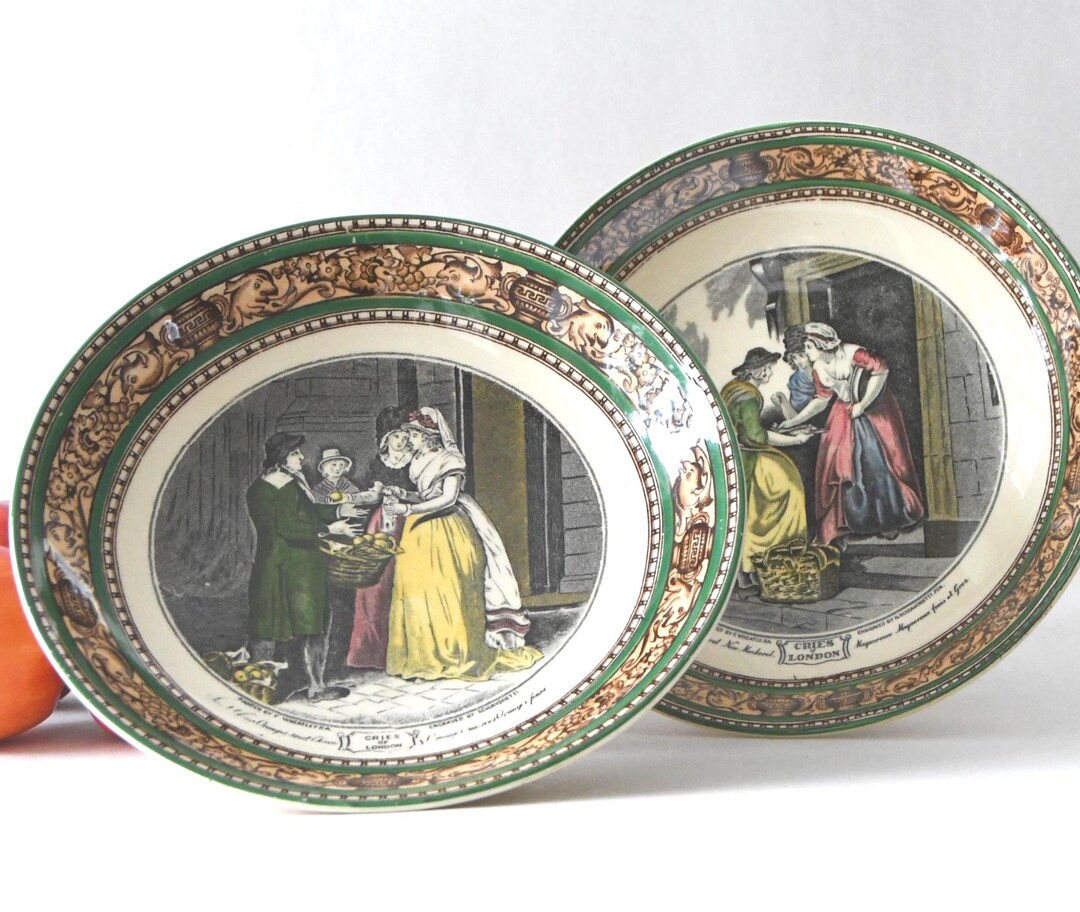 Two Deep Plates, Cries of London. Adams Tunstall England. Lithograph ...