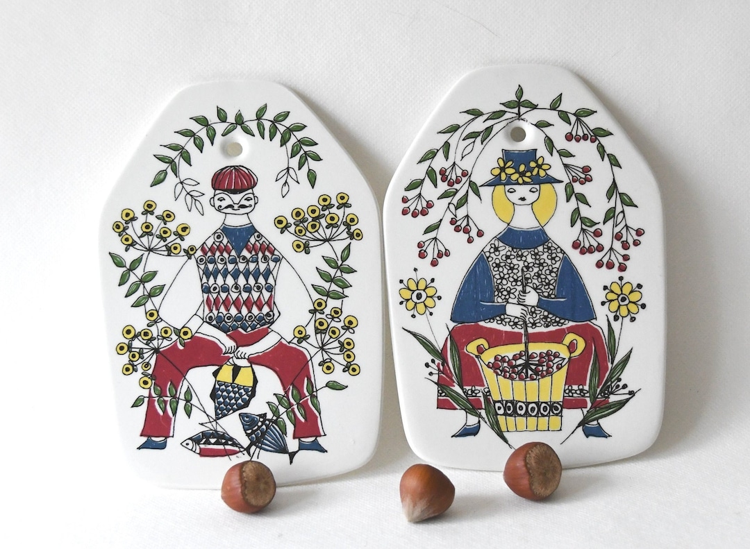 Figgjo Stavangerflint Norway. Turi Trivets by Turi Gramstad Oliver. Two ...