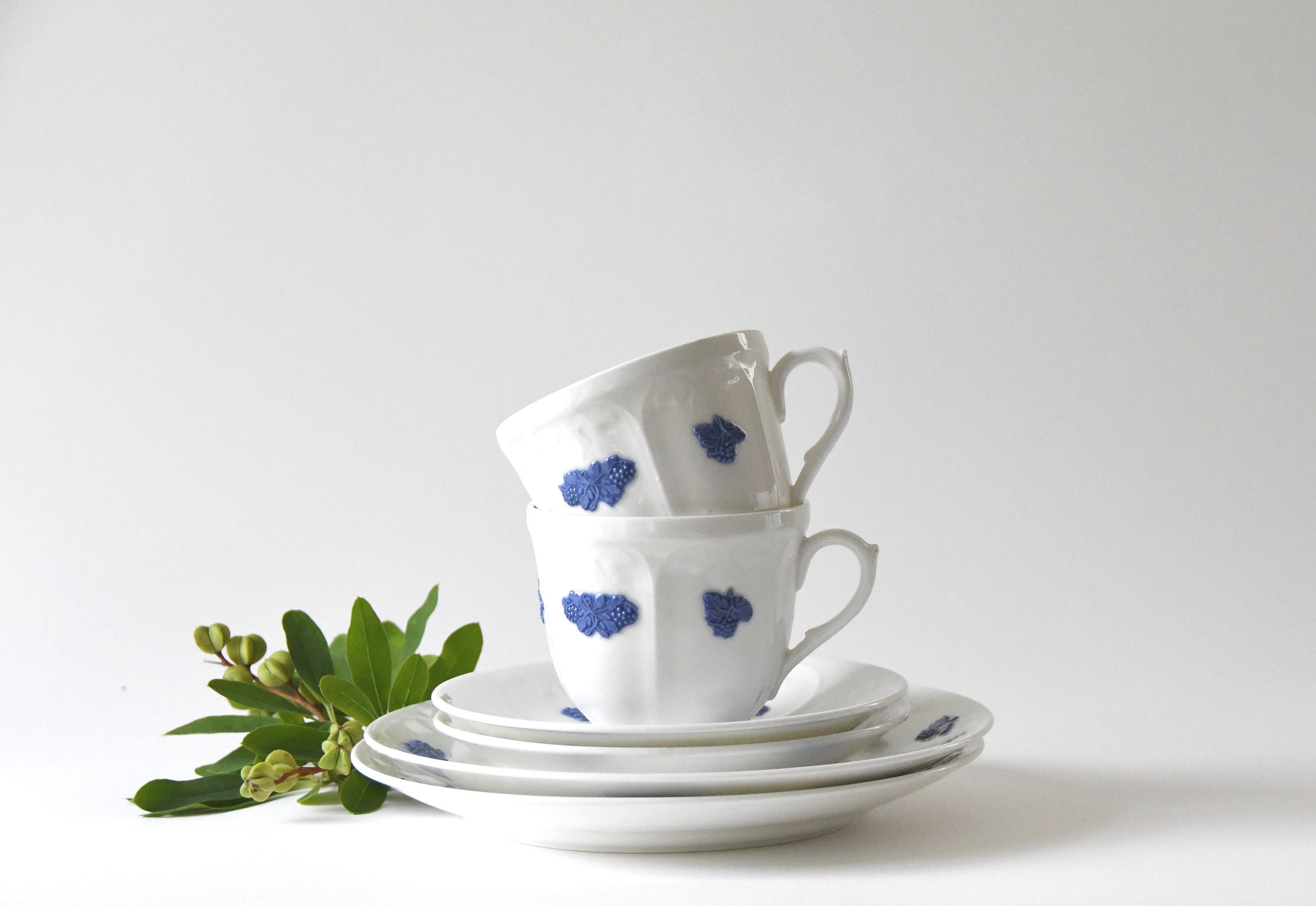 Tea Sets Blue Flower. Gustavsberg Sweden. Pair Cup Saucer and - Etsy