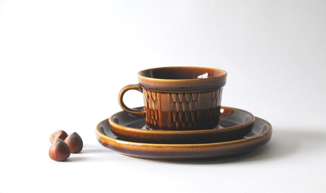 Teacup Saucer and Plate, Maria Philippi for Soholm GRANIT, Modern ...