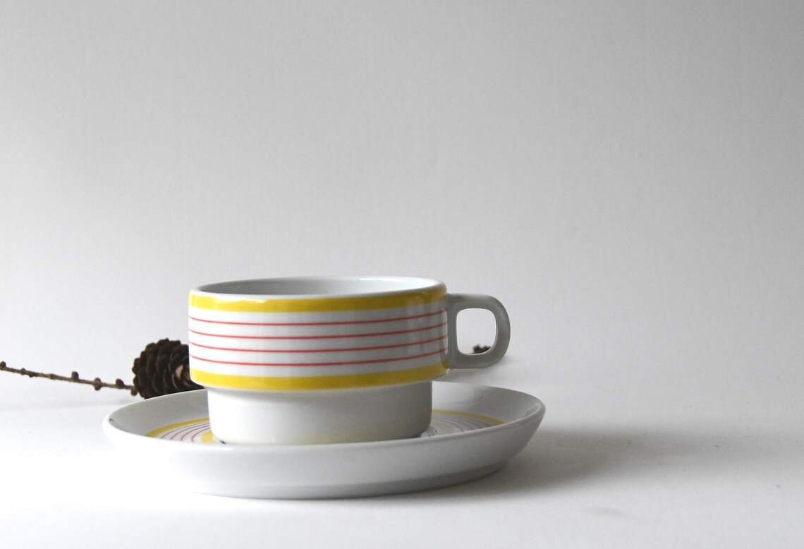 Scandinavian Modern. Sports Tea Set. Ikea Retro Tea Cup and Saucer ...