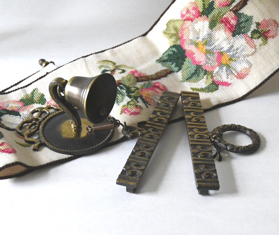 Embroidery Hanger. Bell Pull With Bell. Danish Hardware Bar for Cross ...