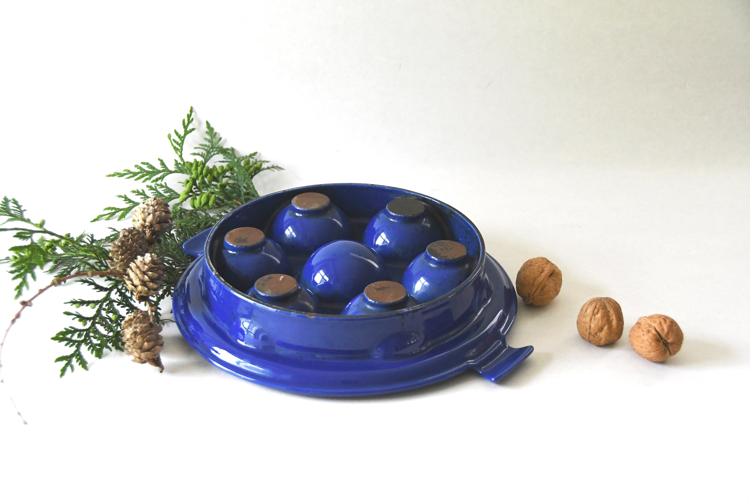 Copco Pan for Danish Appleballs / Ebleskiver, Cast Iron With Enamel ...