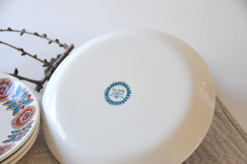 Figgjo Flint. Four Midcentury Plates. ASTRID Cake Plates by | Etsy