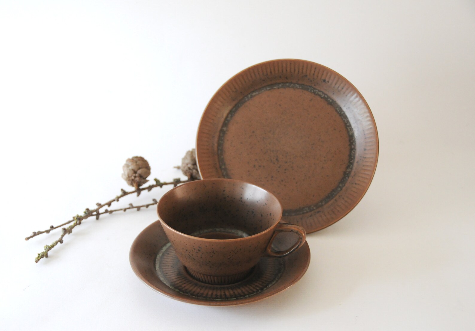 Knabstrup Denmark Tea Trio. Noddebo Cup Saucer and Plate. - Etsy