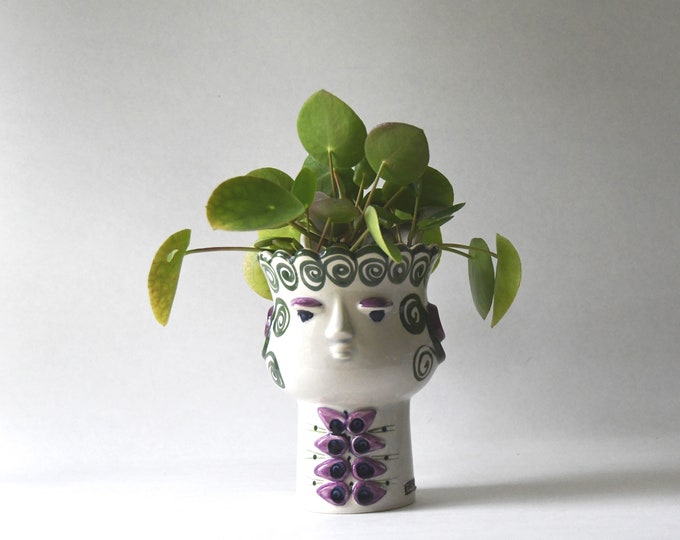 Vintage Girl Head Planter. Flower Pot / Plant by Rosa Ljung for Deco ...