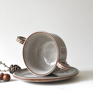 Danish Modern Soup Cup and Saucer. STOGO Design by Herluf Gottschalk ...