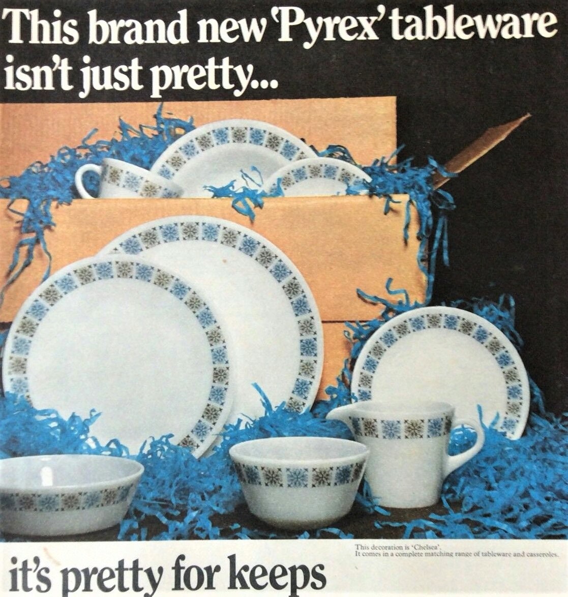 JAJ Pyrex. 3 X Chelsea Bowls With Lid. Blue Flowers. Pyrex Glass ...