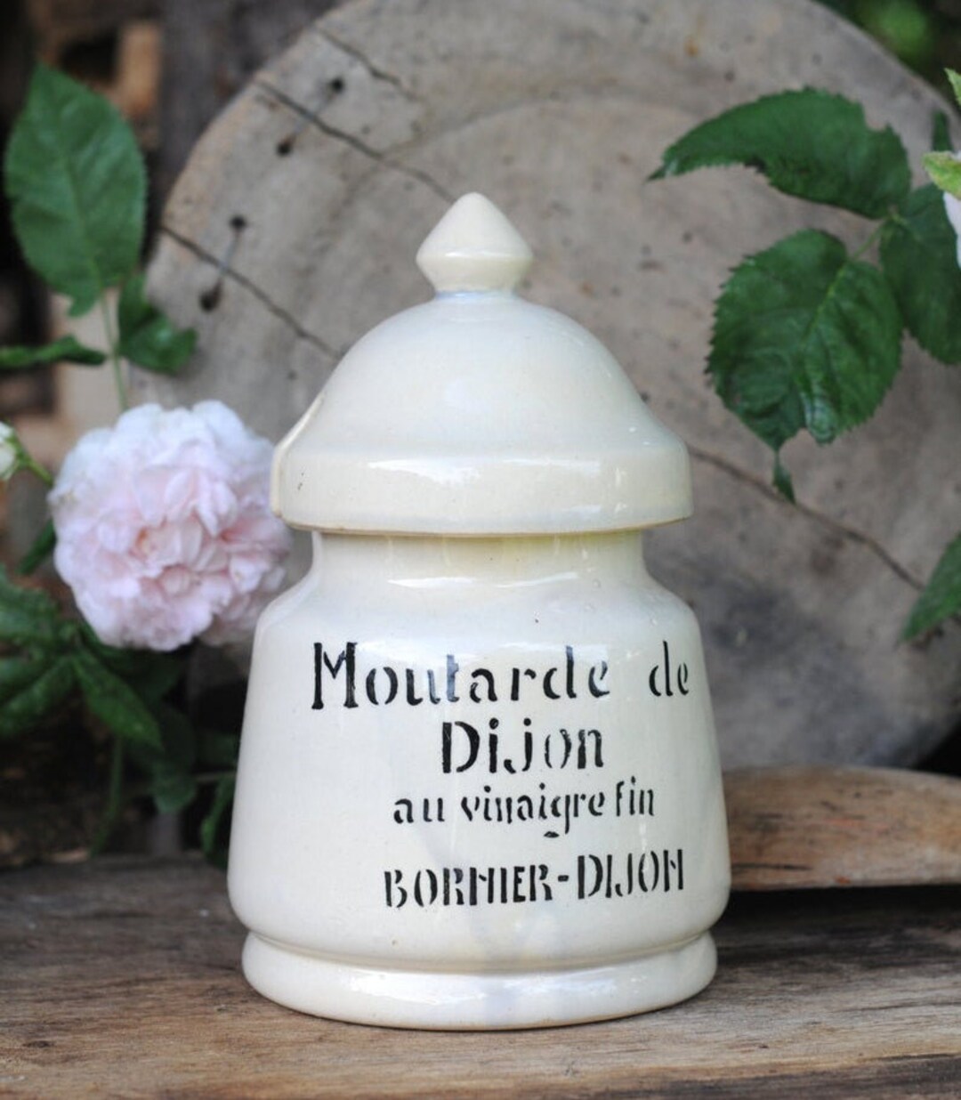 Moutarde De Dijon Mustard Jar. Antique French Earthenware. Vintage ...
