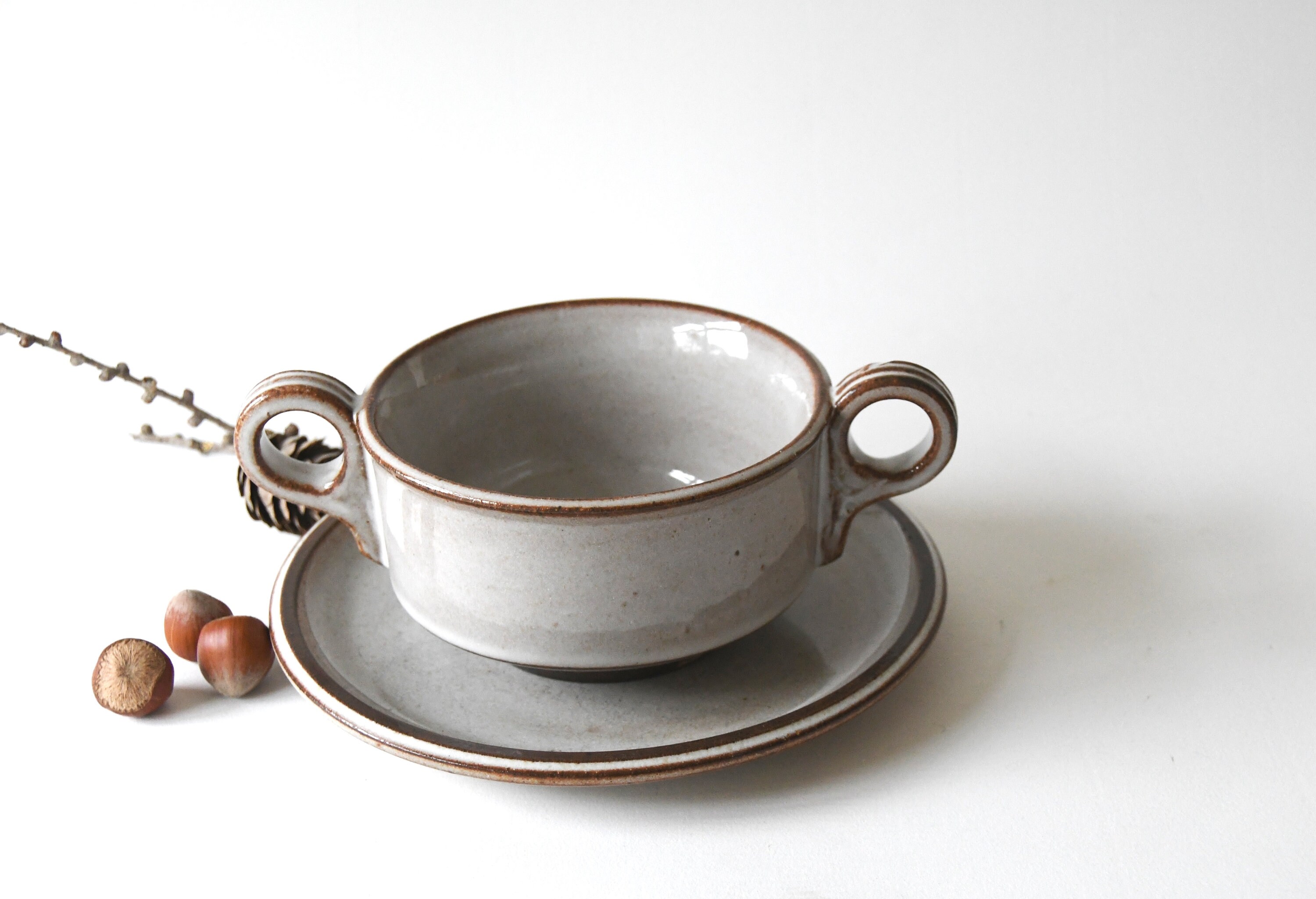 Danish Modern Soup cup and saucer. STOGO Design by Herluf | Etsy