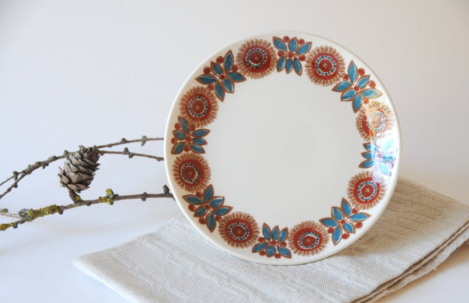 Figgjo Flint. Four Midcentury Plates. ASTRID Cake Plates by | Etsy