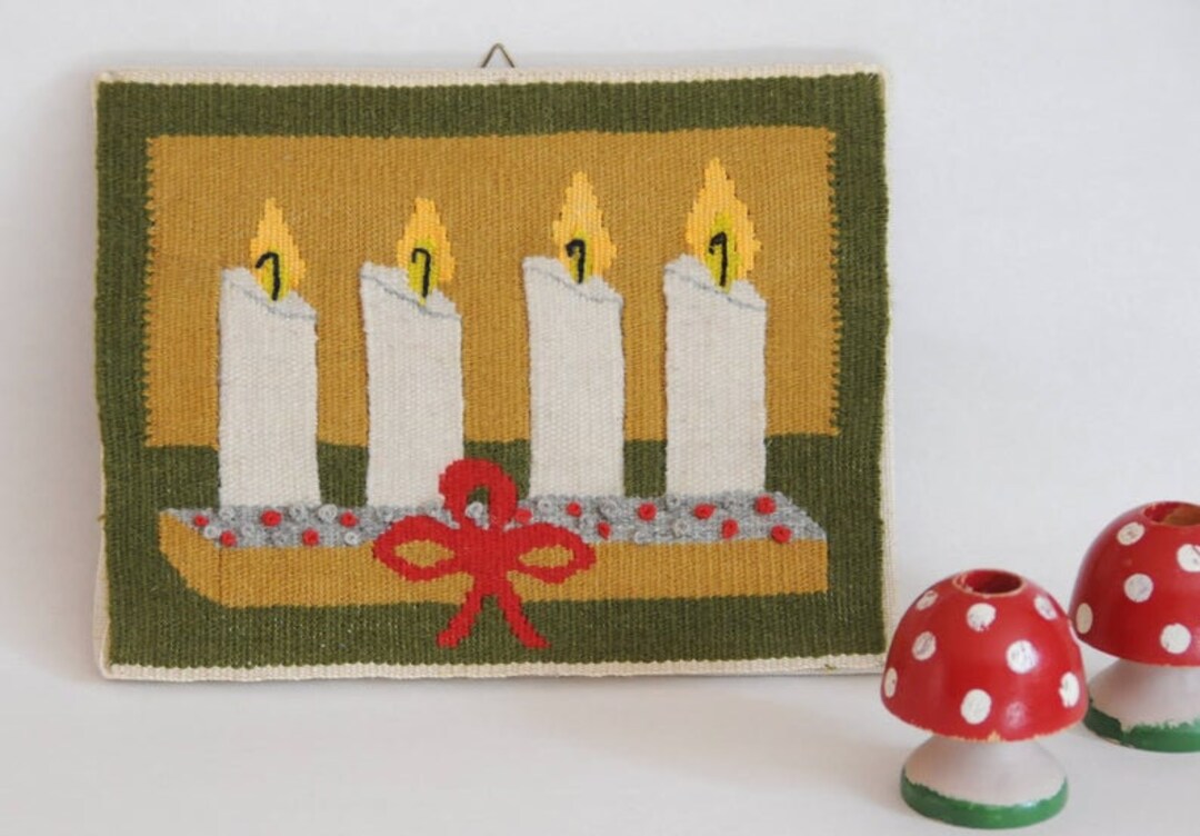 Swedish Christmas Decor. Handwoven Wool Flemish Technique. Traditional ...