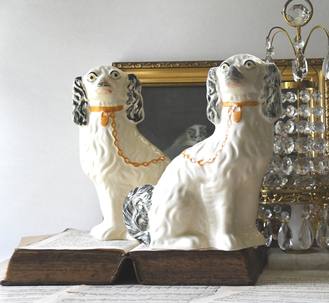 Staffordshire Captain's Dogs. Antique Chimney Figurines 10 Original ...