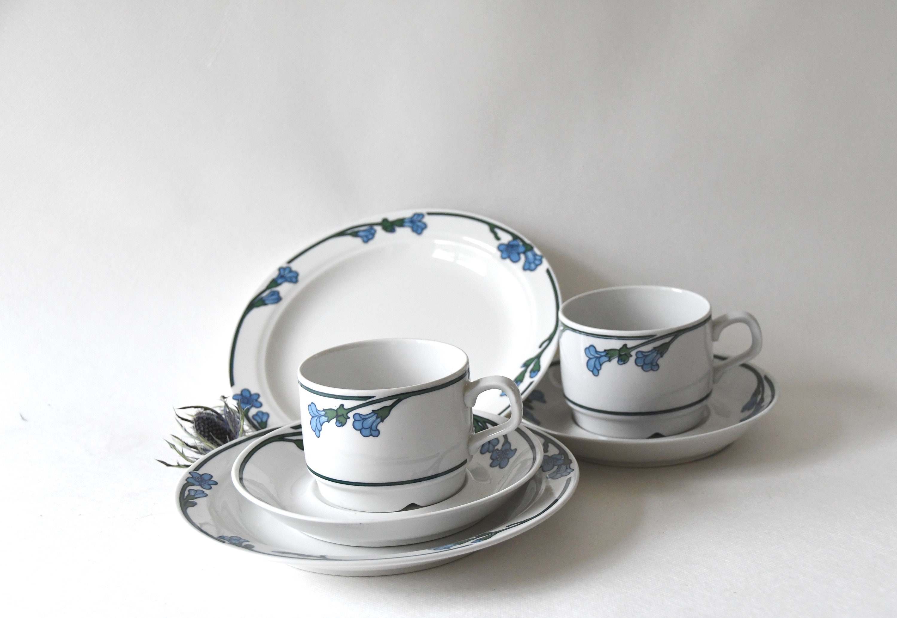 Rorstrand Ingrid. Pair Coffee Trio Sets. Design by Jackie | Etsy