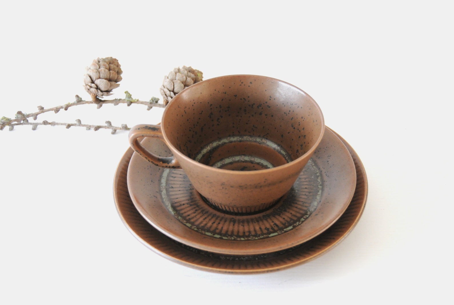 Knabstrup Denmark Tea Trio. Noddebo Cup Saucer and Plate. - Etsy