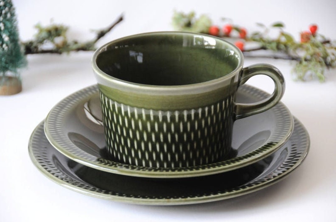 Stavangerflint Gronette. Teacup Saucer and Plate. Scandinavian Modern ...