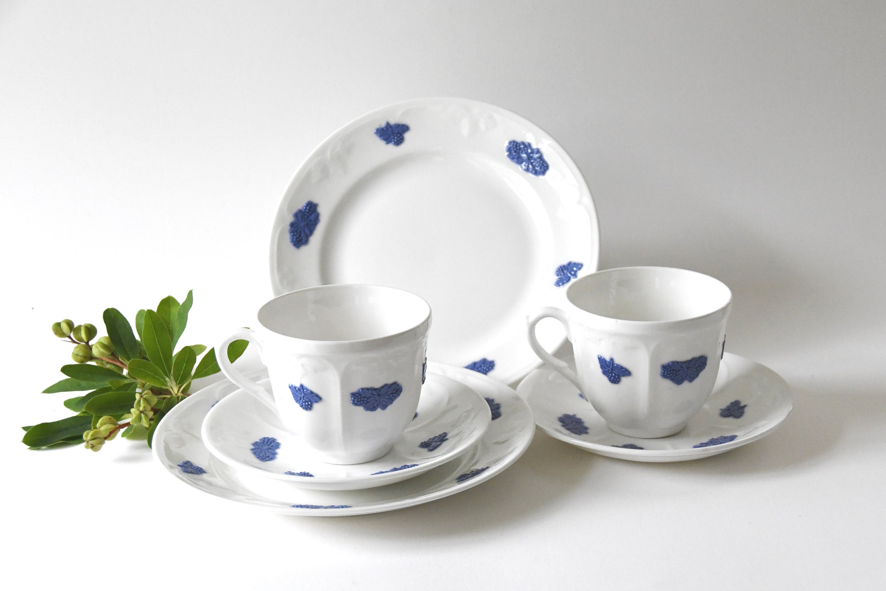 Tea Sets Blue Flower. Gustavsberg Sweden. Pair Cup Saucer and - Etsy