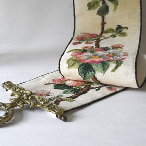 Wall Hanging. Cross Stitch Embroidery Bell Pull With Appelblossom ...