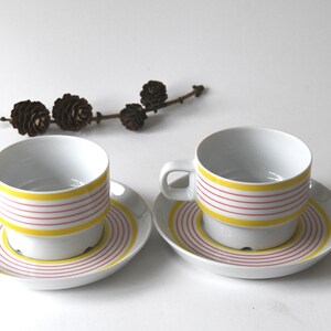 Scandinavian Modern. Two Tea Sets. Ikea Retro Stripes Tea/ Cofee Cups ...