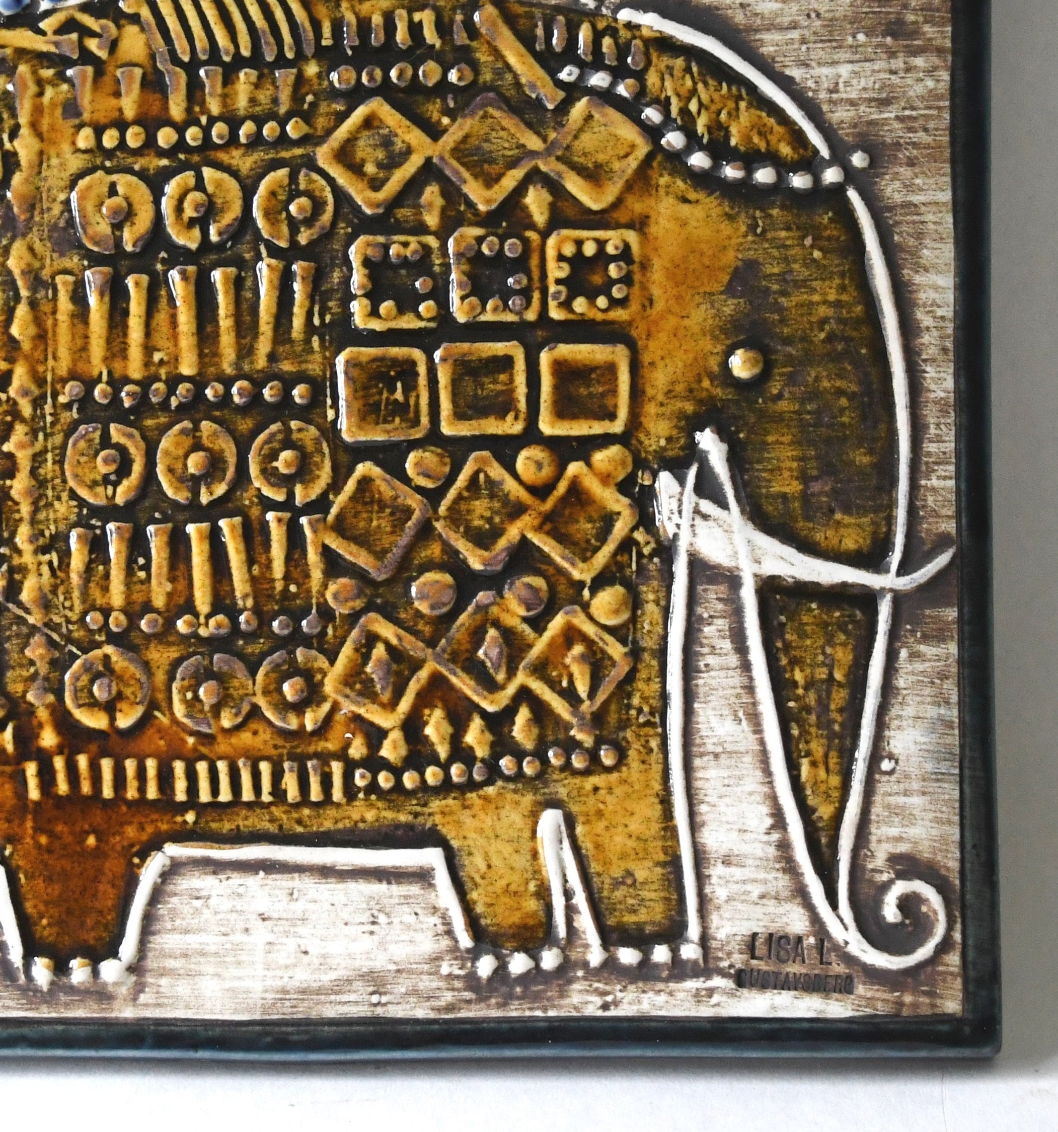 Beautiful Lisa Larson ELEPHANT Tile. Wall Plaque Gustavsberg - Etsy